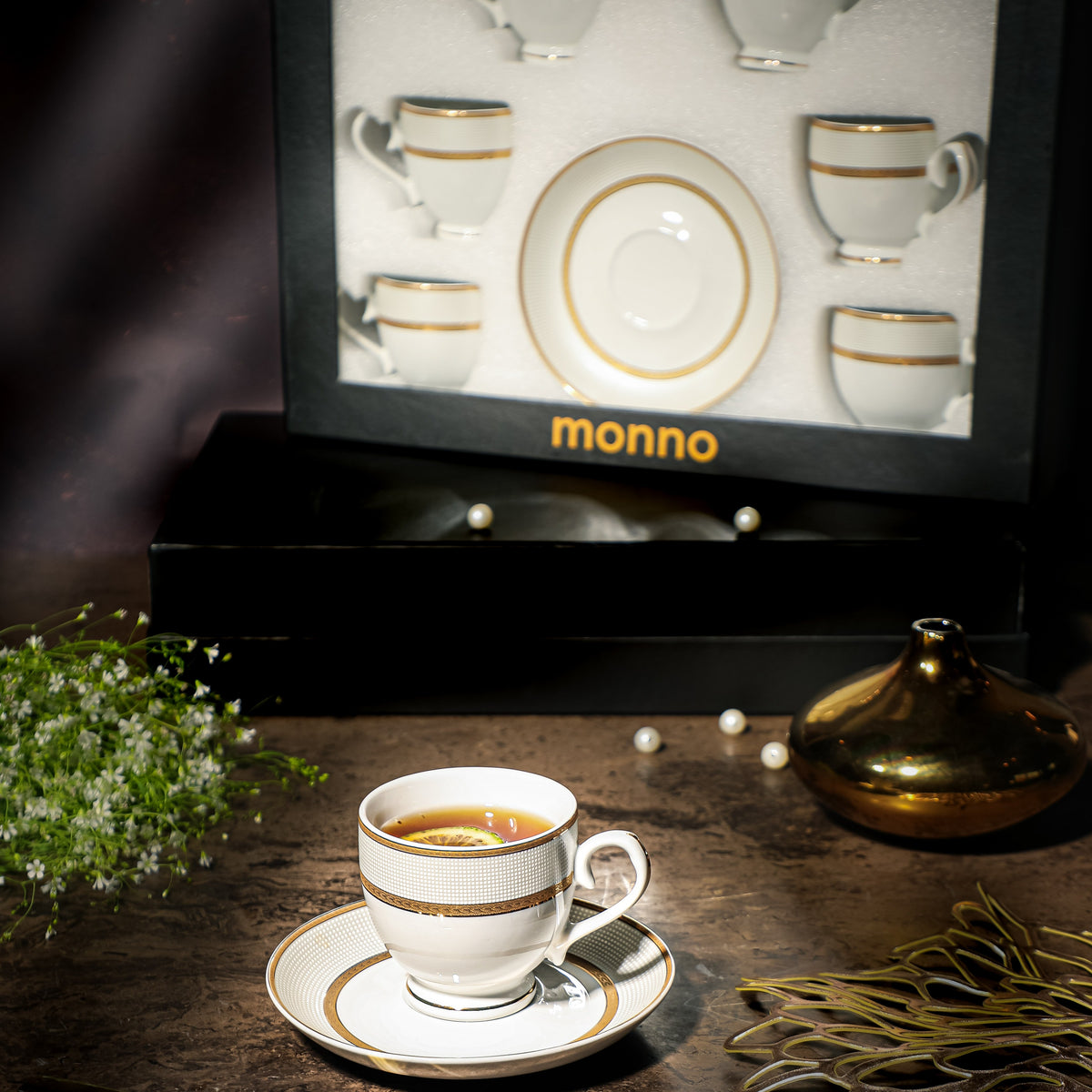 Marley Bush 12 Pcs Tea Cup & Saucer – Monno Ceramic