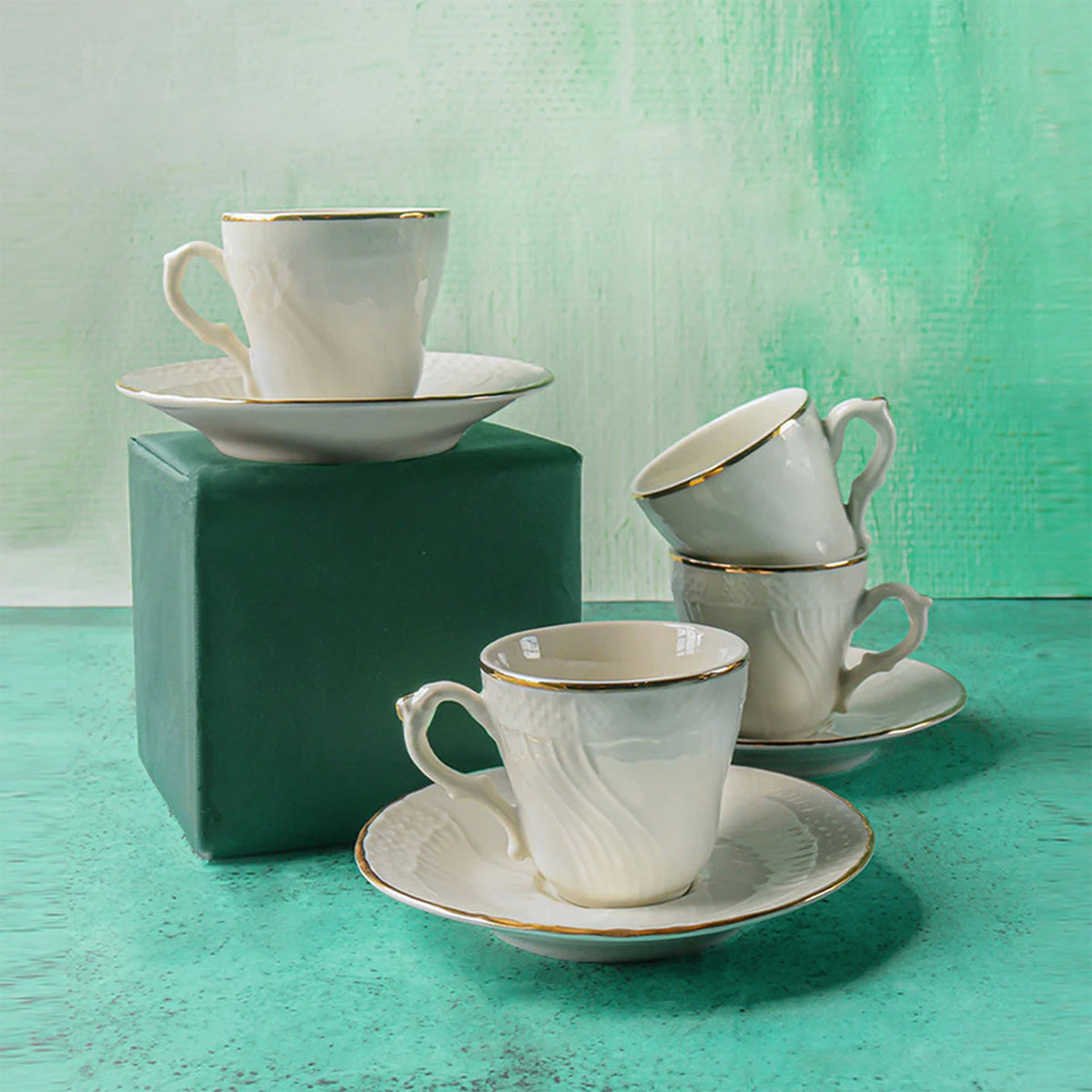 Dublino 6 Pcs Espresso Cup & Saucer – Monno Ceramic