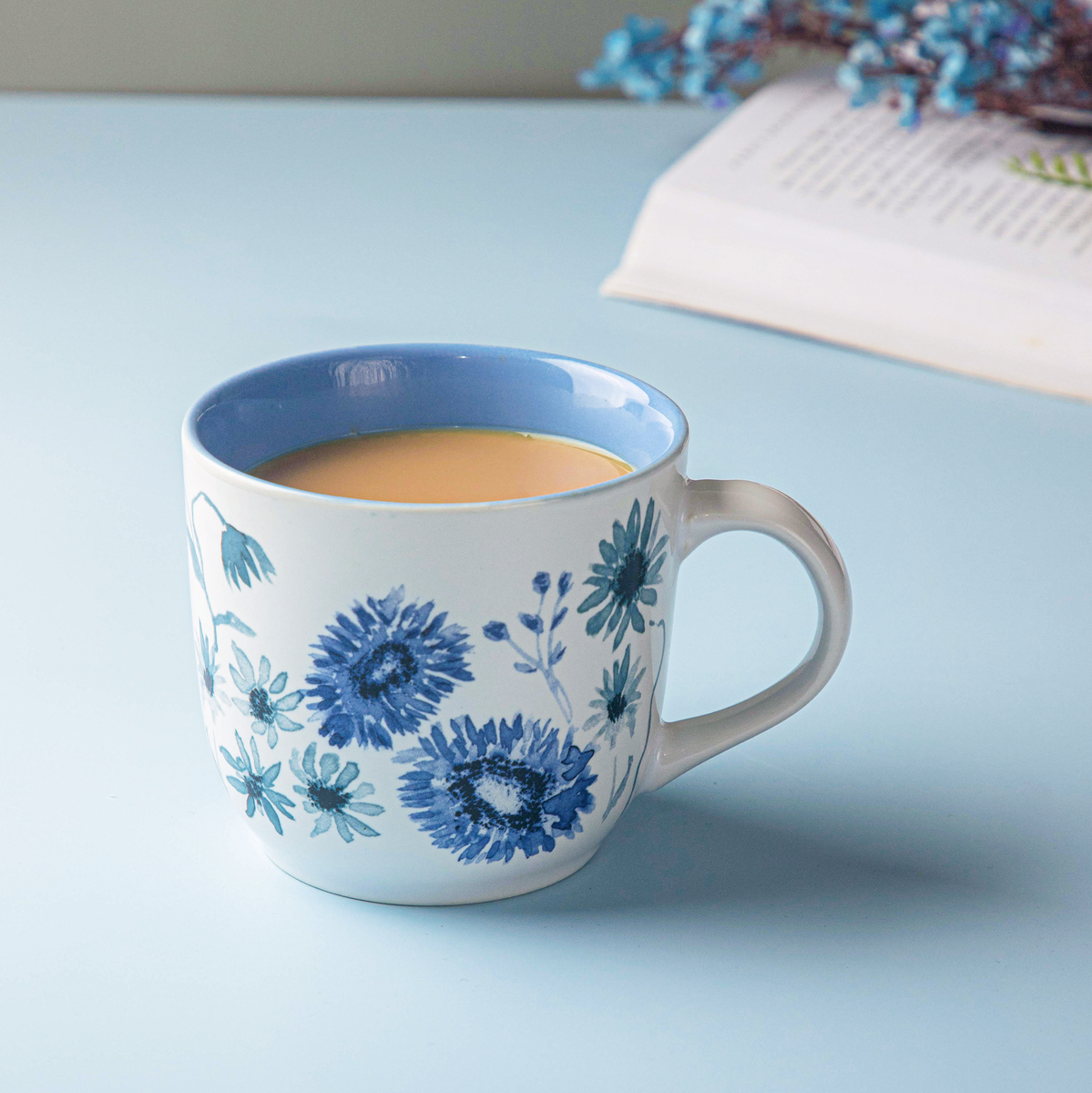 Classic Floral Bi-Color Mug – Monno Ceramic