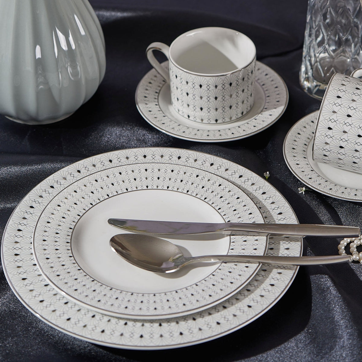 Crystal Ornate Dinner Set – Monno Ceramic