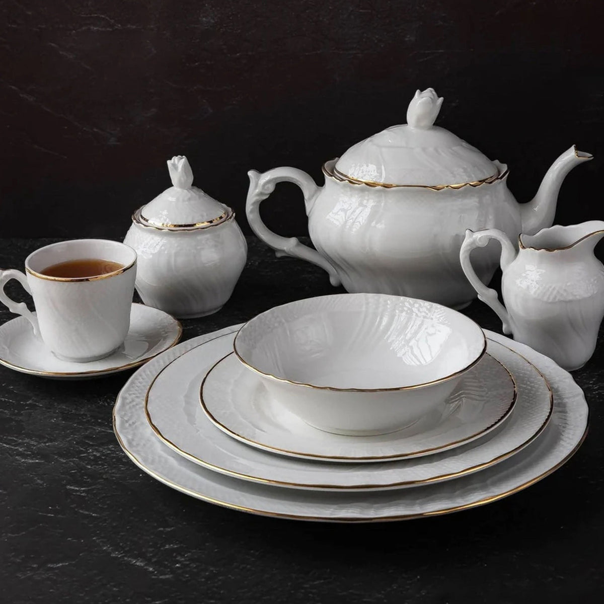 Dublino Gold Dinner Set – Monno Ceramic