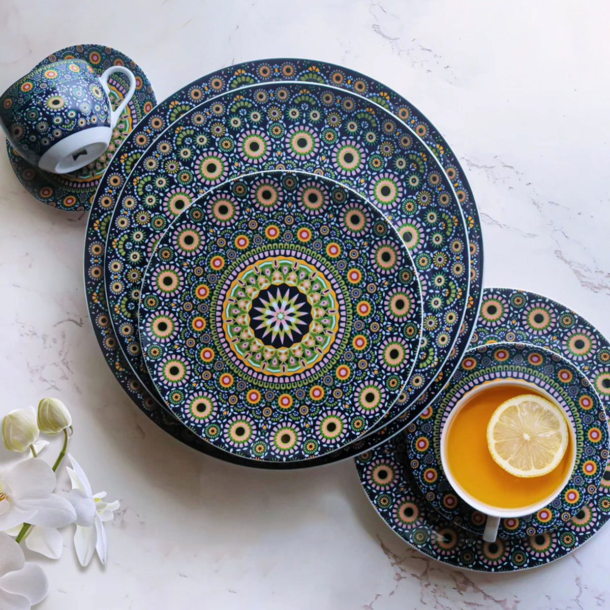 Ethnic Floral Dinner set – Monno Ceramic