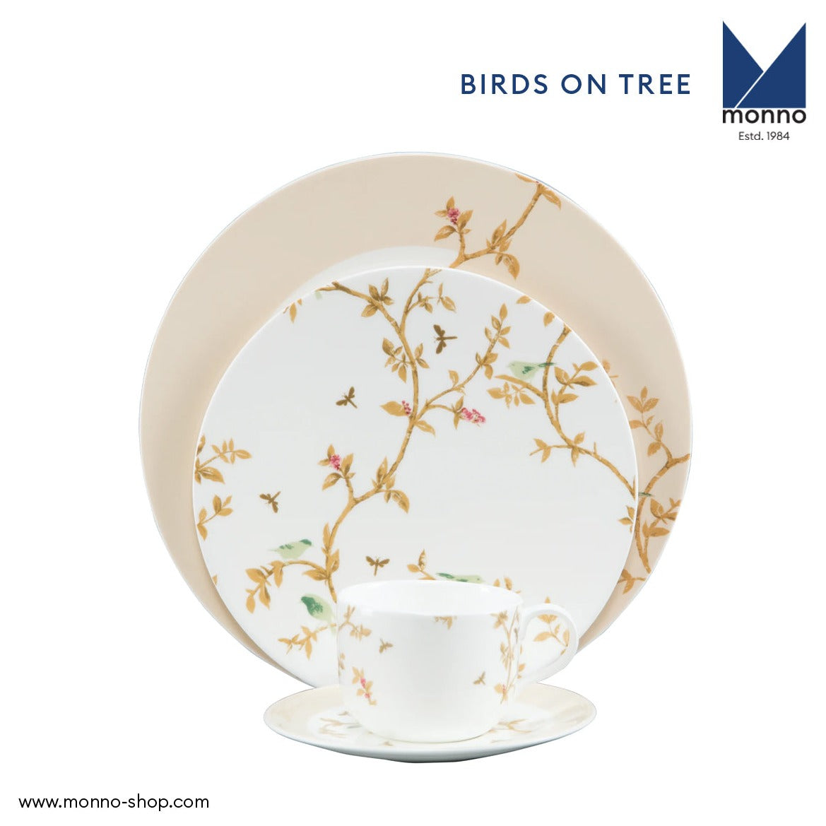 Birds On Tree Dinner Set – Monno Ceramic