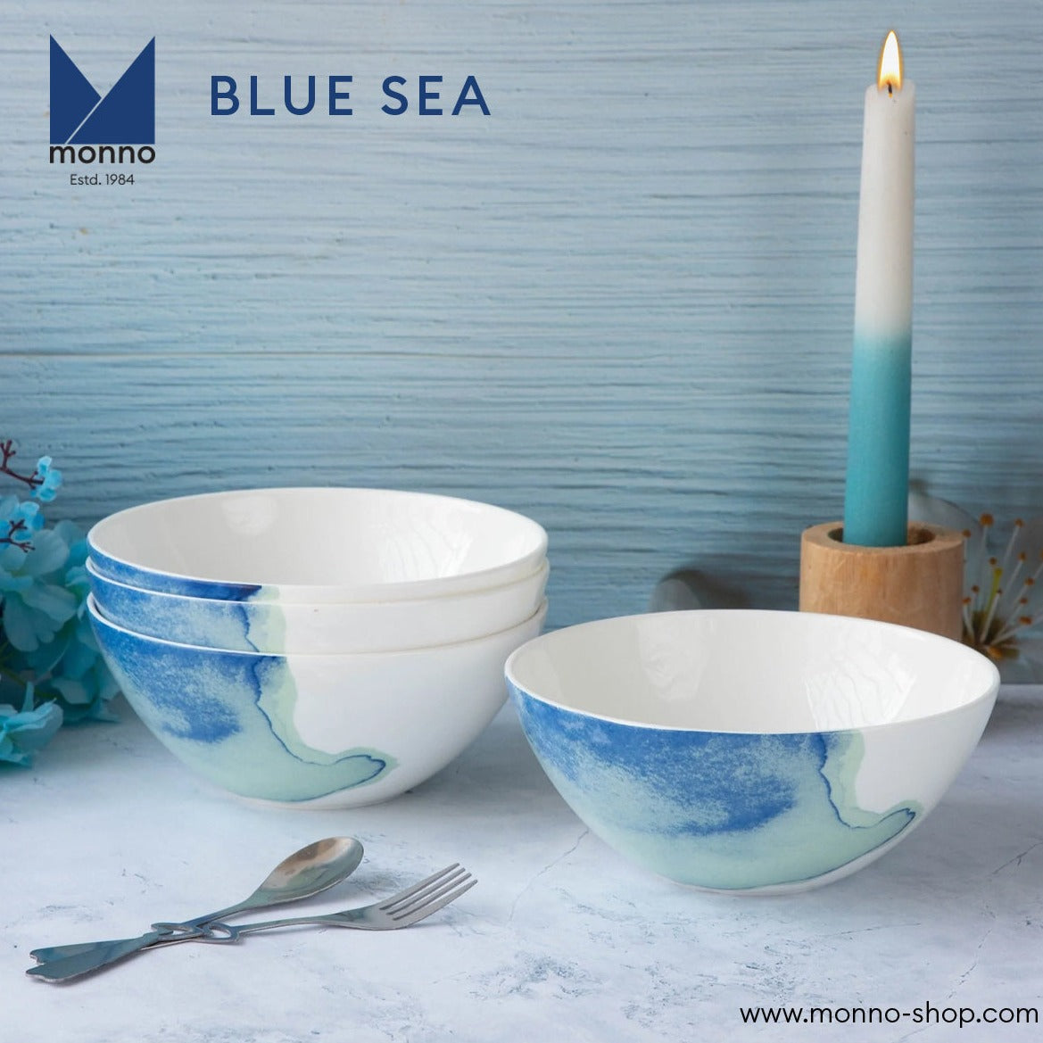 Sea Blue Dinner Set – Monno Ceramic
