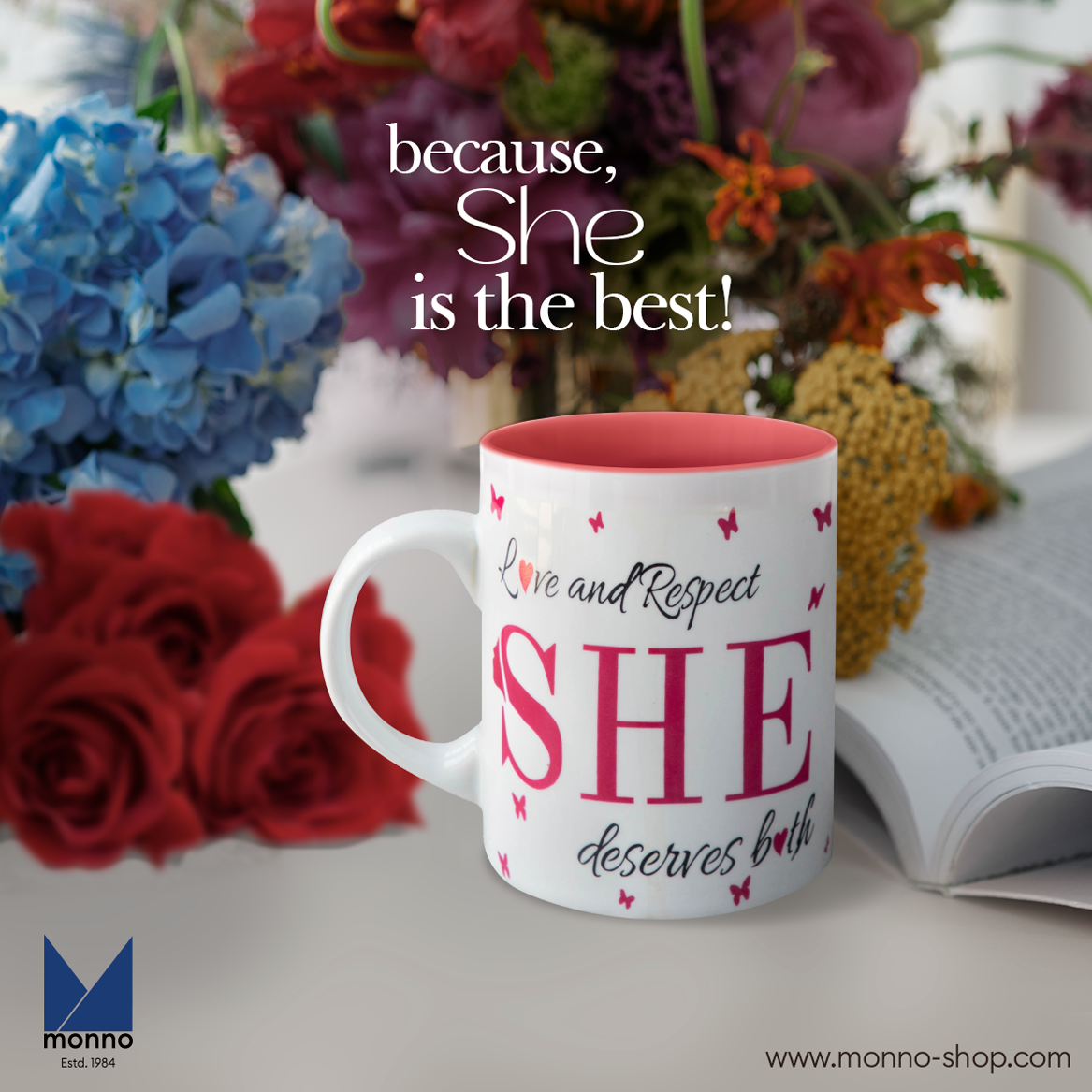 'She' Quote Mug – Monno Ceramic